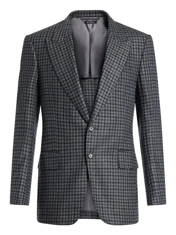 TOM FORD Checked Blazer - Grey
