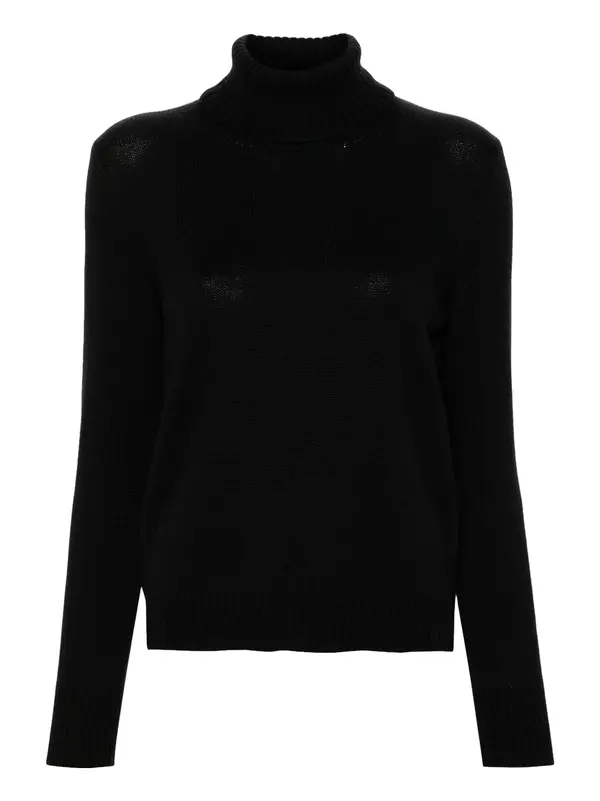 BLANCA VITA Ribbed-knit Sweater - Black