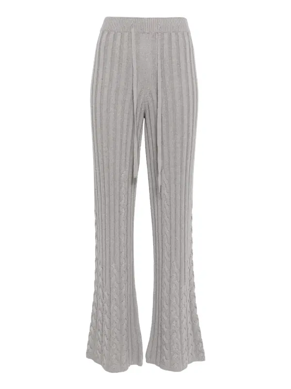 TWINSET Cable-knit Flared Trousers - Grey