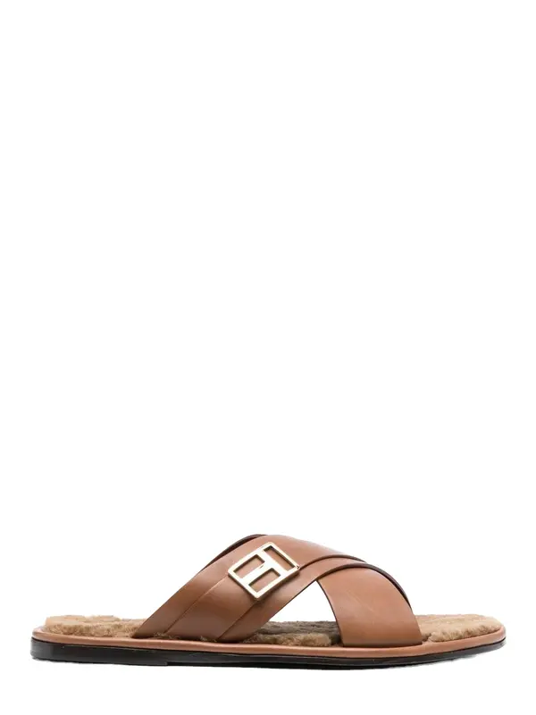 TOM FORD Wicklow Leather Sandals - Brown