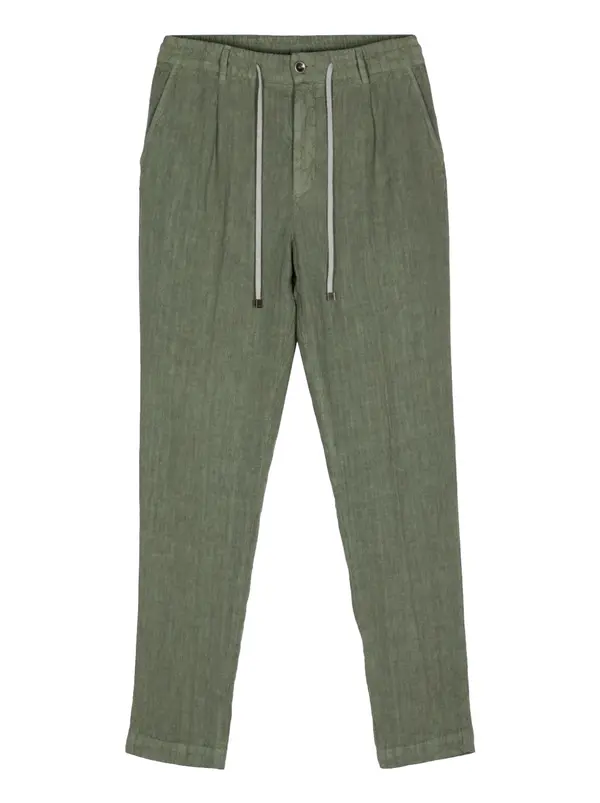 Peserico Linen Trousers - Green