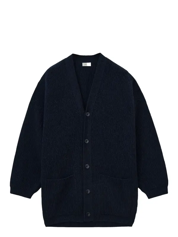 LEMAIRE Ribbed Cardigan - Blue