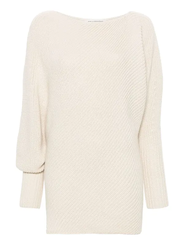 Philosophy Di Lorenzo Serafini Asymmetric Sweater - Neutrals