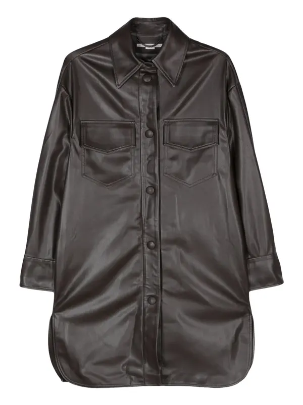Stella McCartney Faux-leather Overshirt - Brown