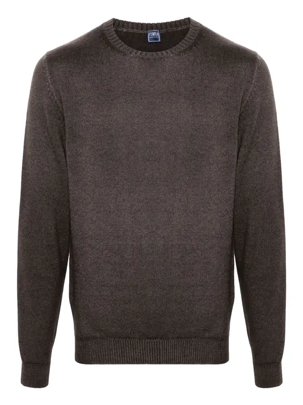 Fedeli Merino Wool Sweater - Brown