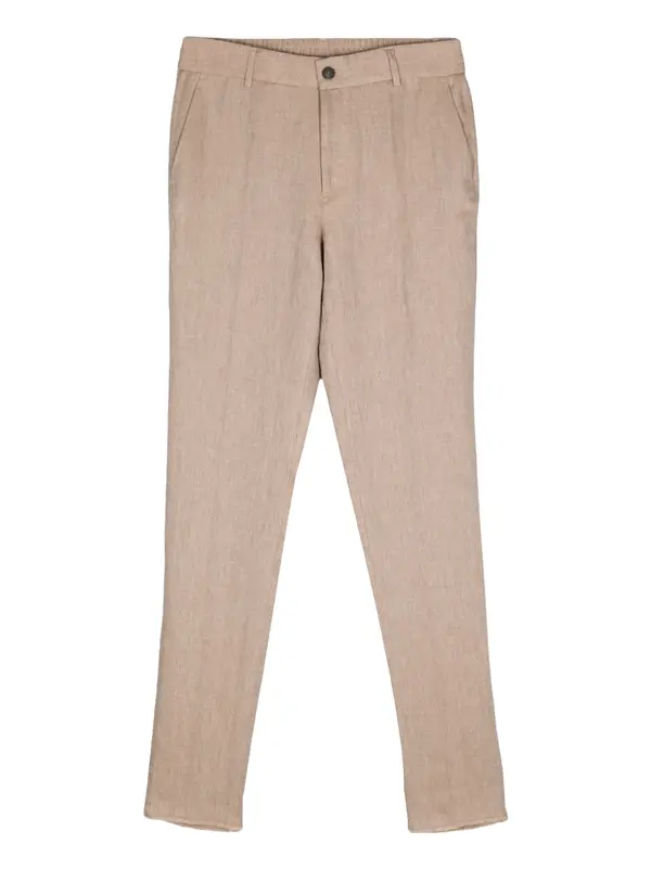 Peserico Linen Tapered Trousers - Neutrals