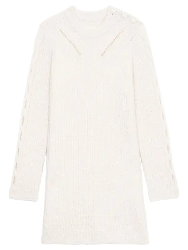 Zadig&Voltaire Alky Knitted Mini Dress - White