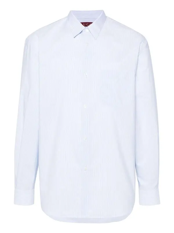Gucci Striped Cotton Shirt - Blue