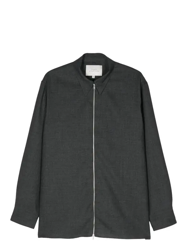 Studio Nicholson Zip Long-sleeve Shirt - Grey