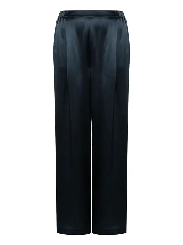 Carine Gilson Wide-leg Silk Pyjama Trousers - Blue