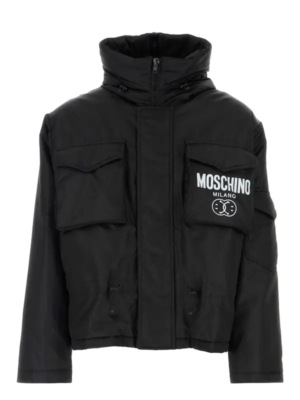 Moschino Logo-print Padded Jacket - Black
