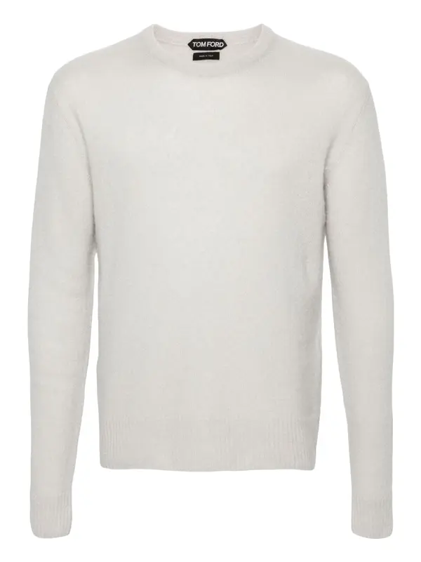 TOM FORD Ribbed-trim Sweater - Grey