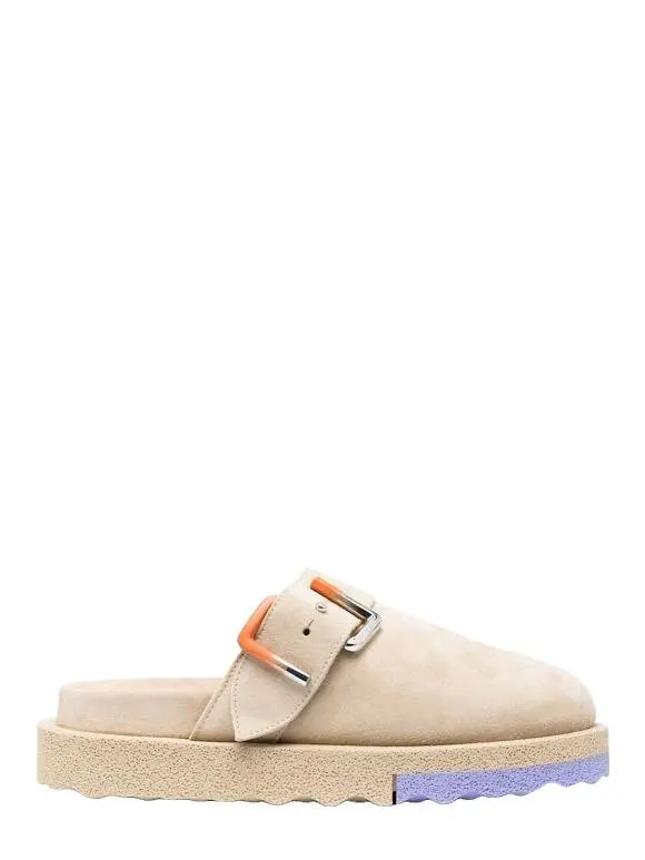 Off-White Spongesole Clogs - Beige/purple