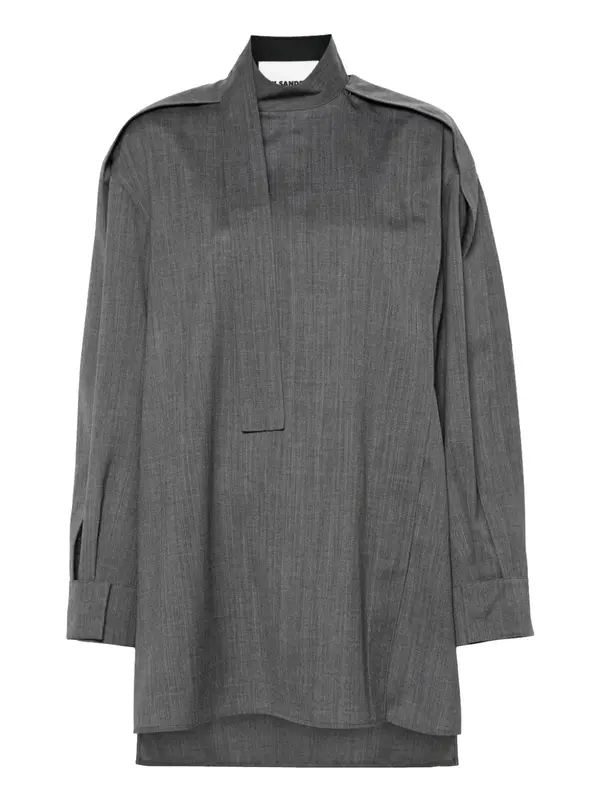 JIL SANDER Wool Blouse - Grey