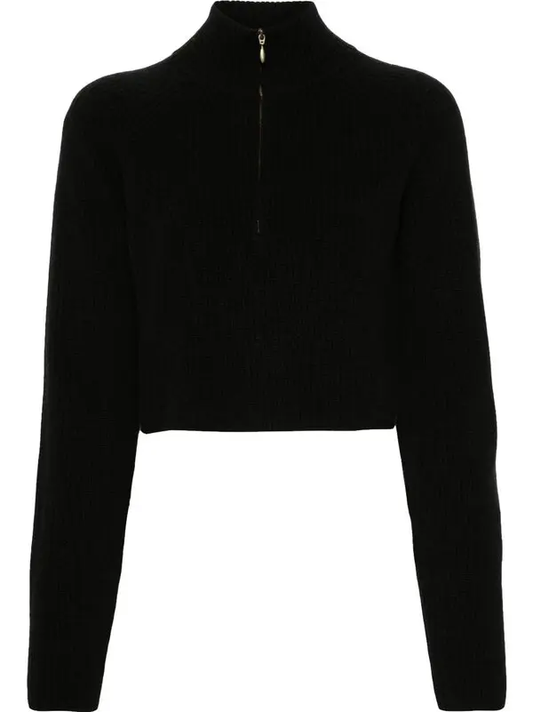 Le Kasha Cropped Sweater - Black