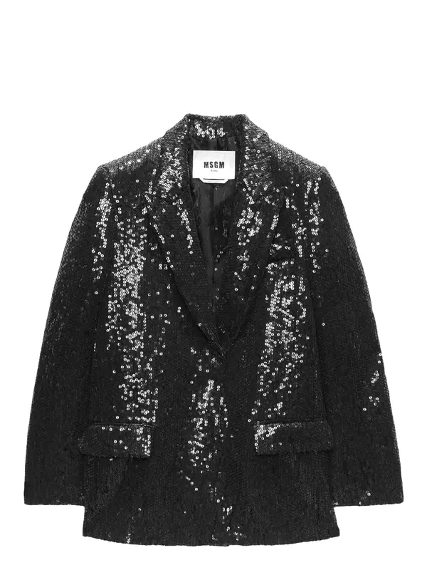 MSGM Sequin-embellished Blazer - Black