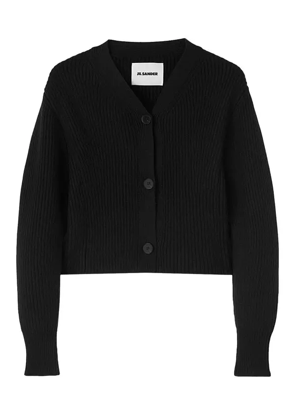 JIL SANDER Buttoned Cardigan - Black