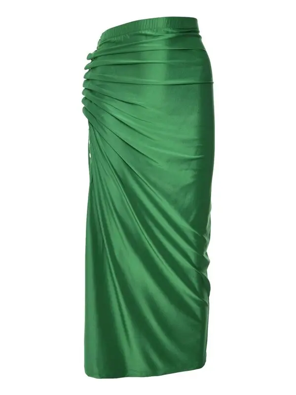 Rabanne Draped Detail Skirt - Green