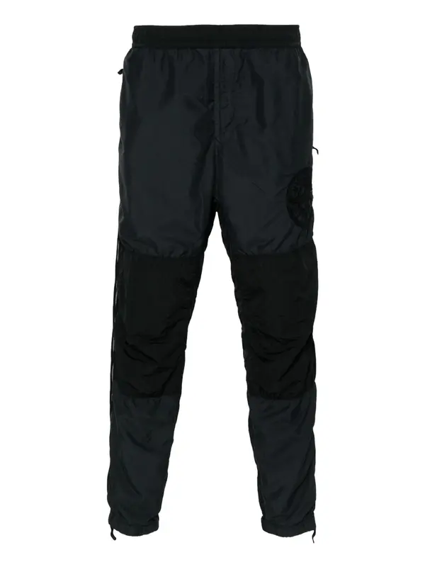 Stone Island Logo-embroidered Track Pants - Black