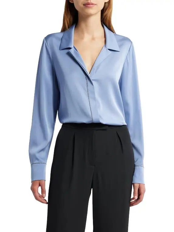 Kobi Halperin Stretch Silk Shirt - Periwinkle