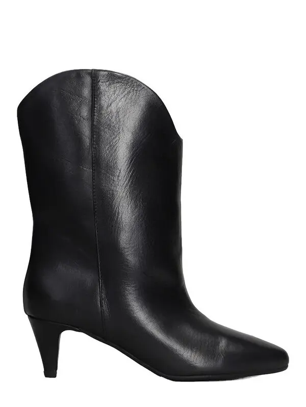 GISEL MOIRE Enea High Heel Ankle Boots - Black