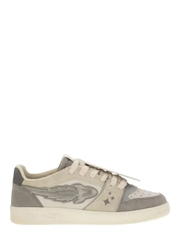 ENTERPRISE JAPAN Egg Rocket Leather Sneakers - Grey
