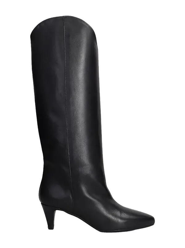 GISEL MOIRE Gitana High Heel Boots - Black