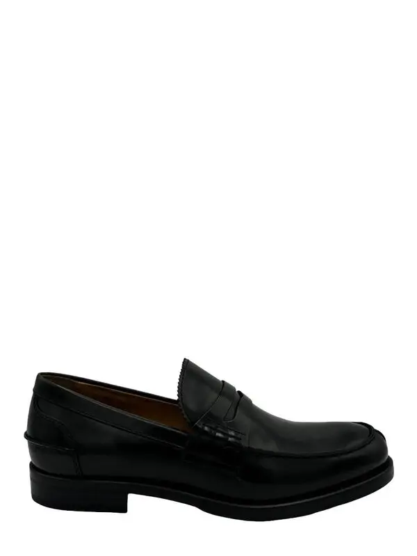 ZANONI Leather Loafers - Black