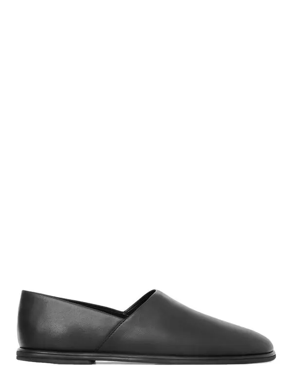 Cos Leather Slip-on Shoes - Black