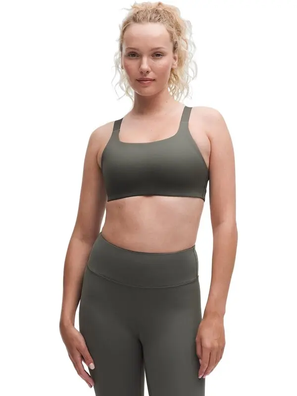 Lululemon Ultralu Square-neck Workout Bra - Palm Deco