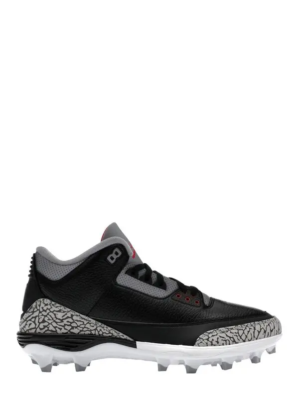 JORDAN 3 Mid Retro Td Cement Sneakers - Black/fire Red/cement Grey