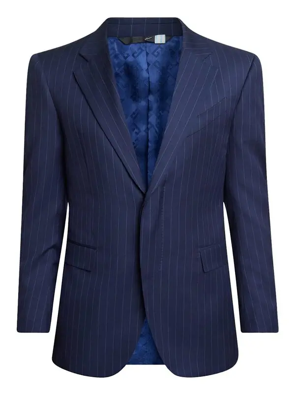 Givenchy Striped Wool Sport Coat - Deep Blue