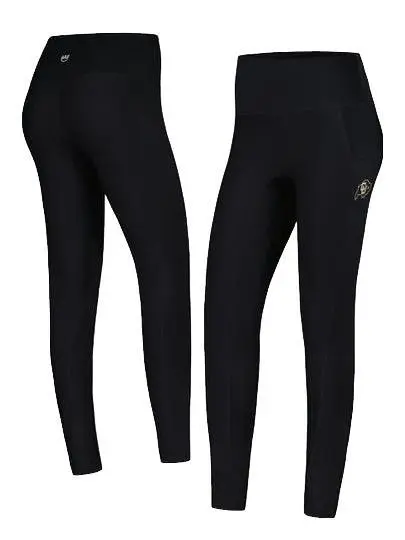KADYLUXE Colorado Buffaloes 7/8 Mixed Media Pocket Ileggings - Black