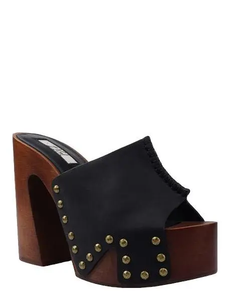 ZIGI Yama Platform Slide Sandal - Black Leather