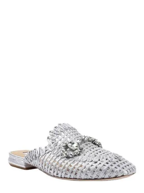 ZIGI Isabelle Crystal Bit Mule - Silver