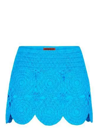 SIMONMILLER Crochet Beep Beep Mini Skirt - Adriatic Blue