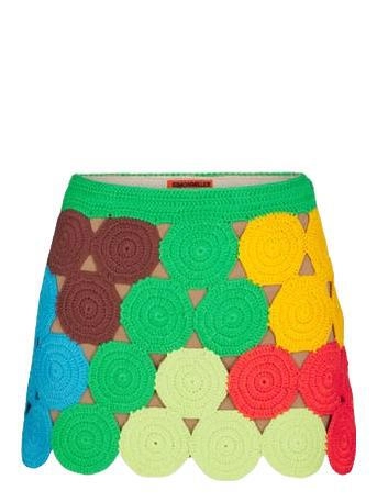 SIMONMILLER Crochet Beep Beep Mini Skirt - Island Multi