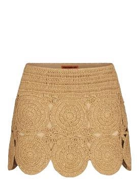 SIMONMILLER Crochet Beep Beep Mini Skirt - Natural