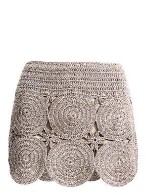 SIMONMILLER Crochet Beep Beep Mini Skirt - Satellite Silver