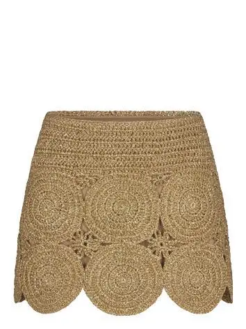 SIMONMILLER Crochet Beep Beep Mini Skirt - Star Gold