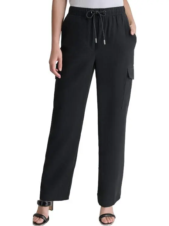 Dkny Drawstring Cargo Pants - Black