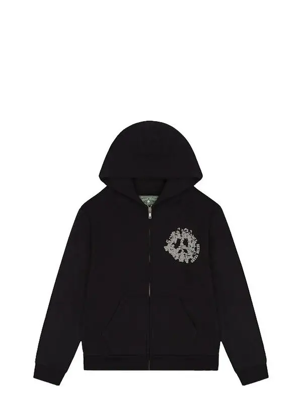 DENIM TEARS Denim University Zip Hoodie - Black