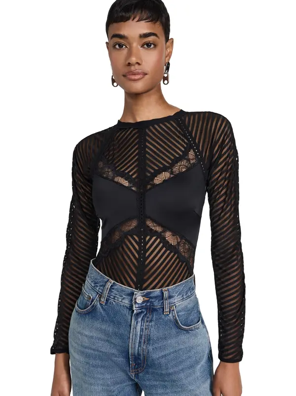 THISTLE AND SPIRE Chelsea Bodysuit - Black