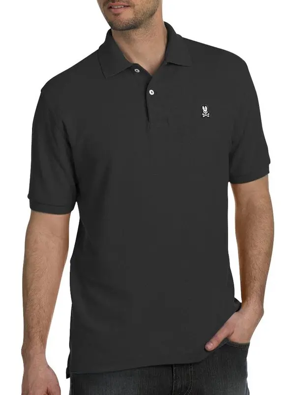 Psycho Bunny Big & Tall Classic Polo Shirt - Black