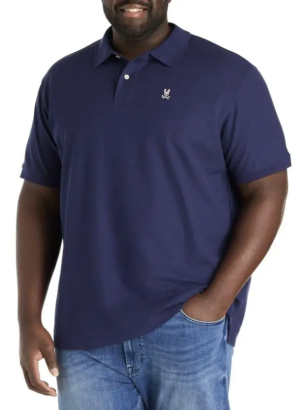 Psycho Bunny Big & Tall Classic Polo Shirt - Evening Navy Blue