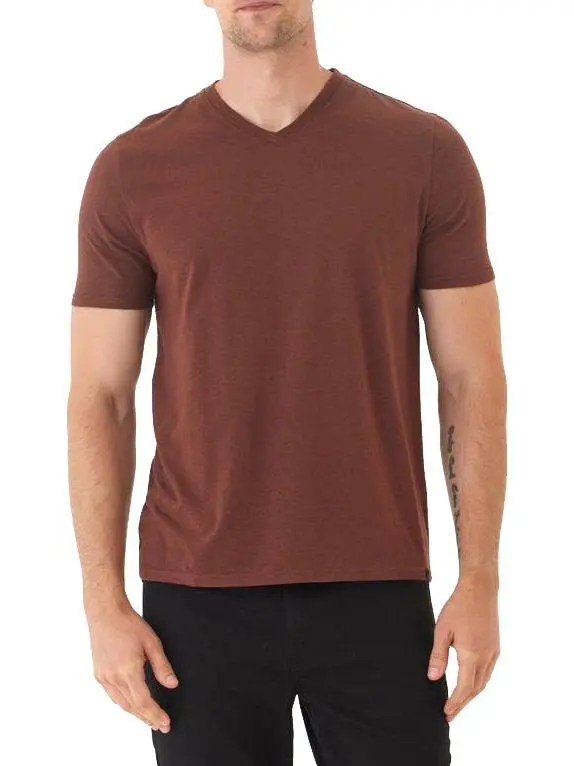 THREADS 4 THOUGHT V-neck Slub T-shirt - Praline
