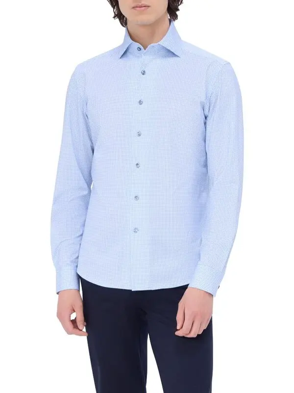 Bugatchi James Ooohcotton® Button-up Shirt - Air Blue