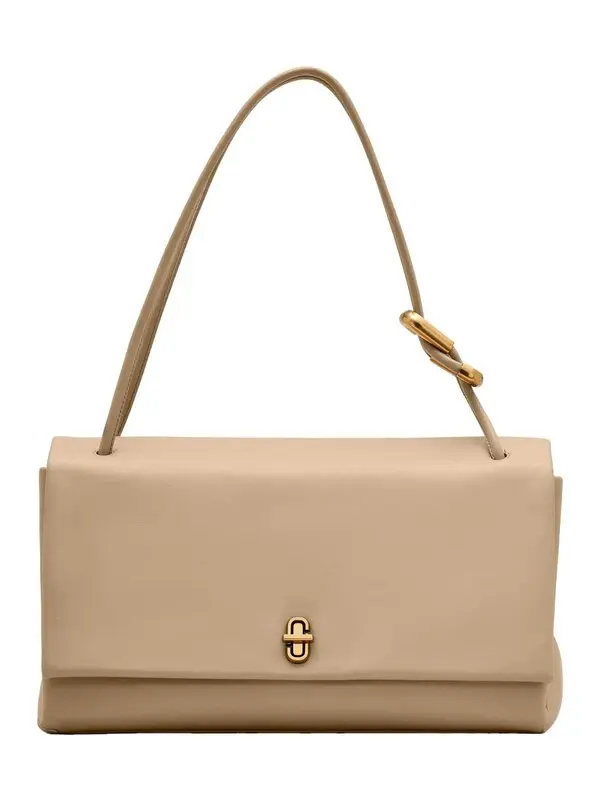 Marc Jacobs Large Dual Leather Shoulder Bag - Camel