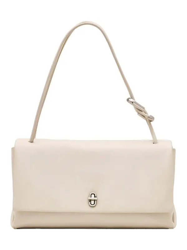 Marc Jacobs Large Dual Leather Shoulder Bag - Cloud White