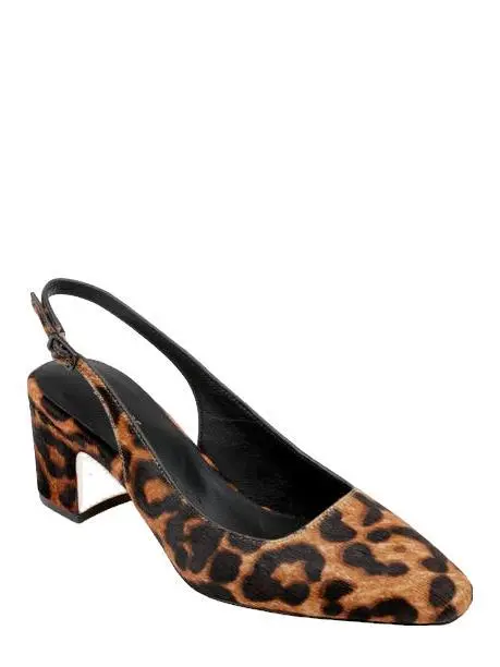 L'Agence Elaina Slingback Pumps - Leopard Hair Calf